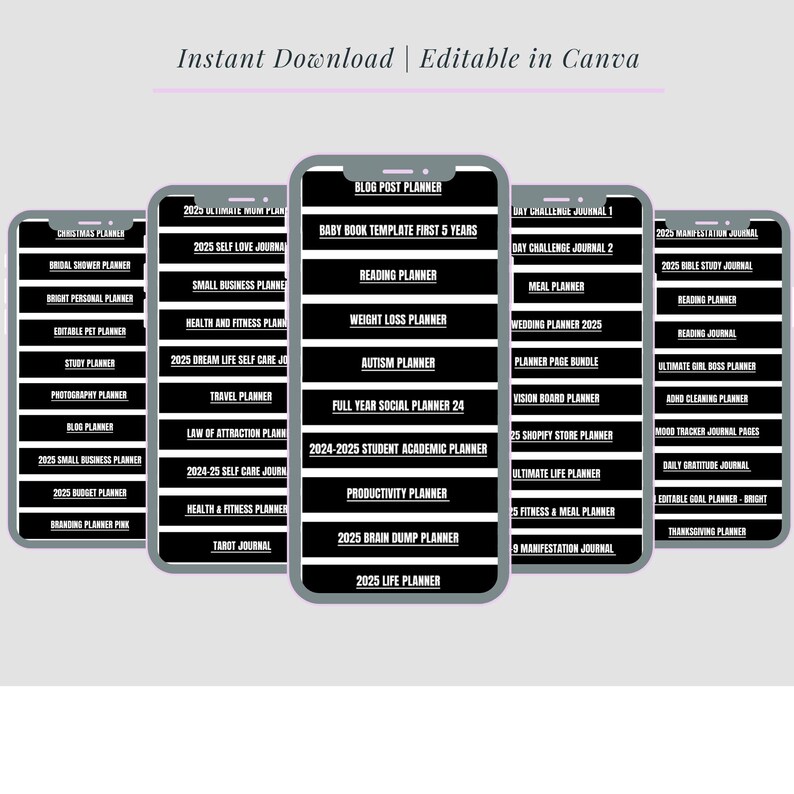 50+ PLR Planner Bundle: Editable Canva Templates With Resell Rights - Etsy
