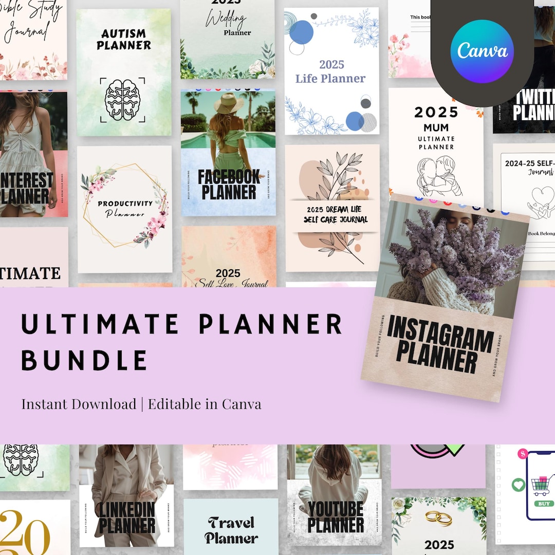 50+ PLR Planner Bundle: Editable Canva Templates With Resell Rights - Etsy