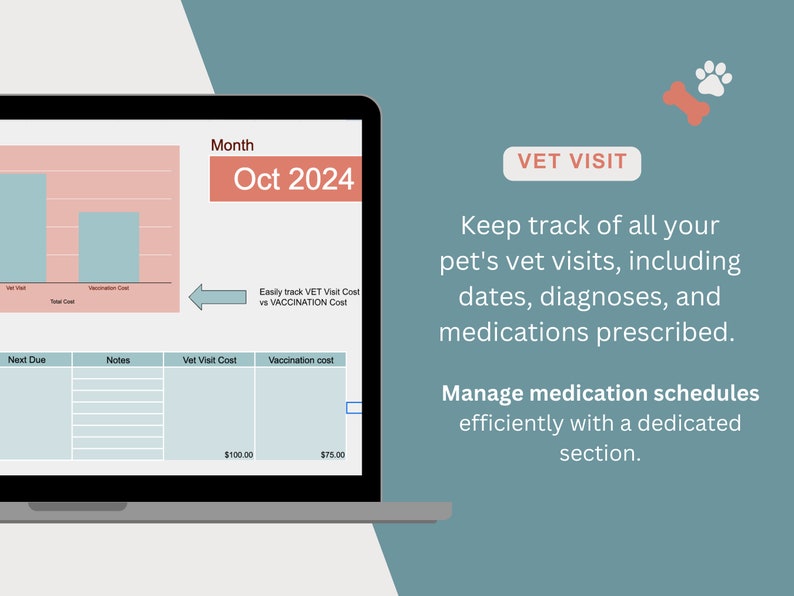 All-in-one Digital Pet Care Tracker: Puppy Training Tracker, Vet Visit ...