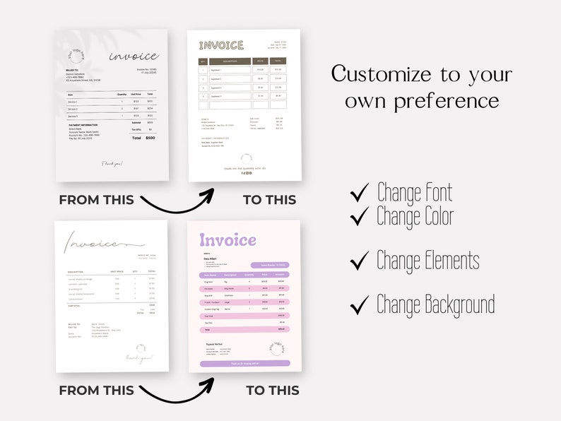 Minimalist Invoice Template for Small Businesses, Invoice Tracker ...