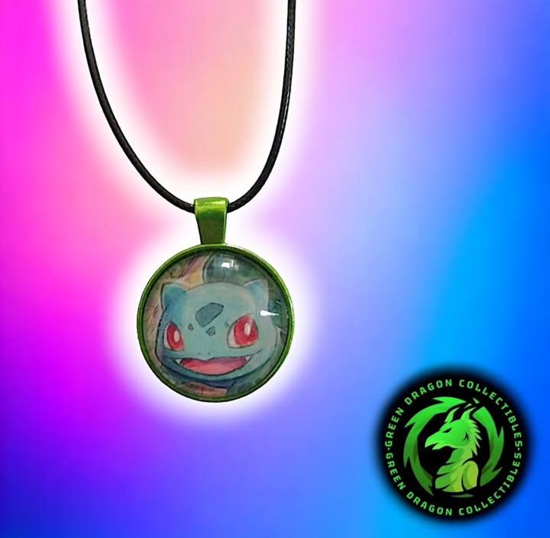 Pokemon Card Necklace Bulbasaur - Etsy
