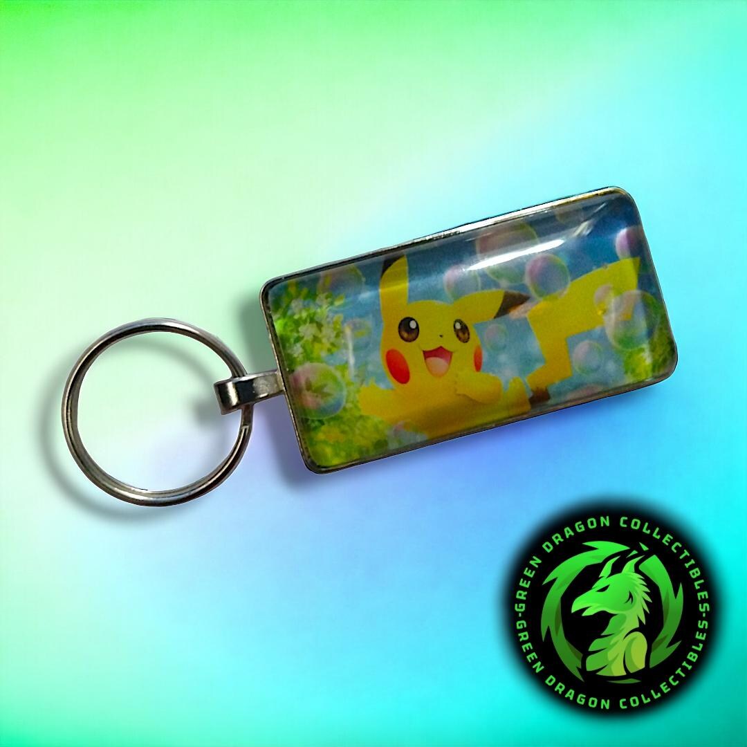 Pokemon Card Keychain Pikachu - Etsy