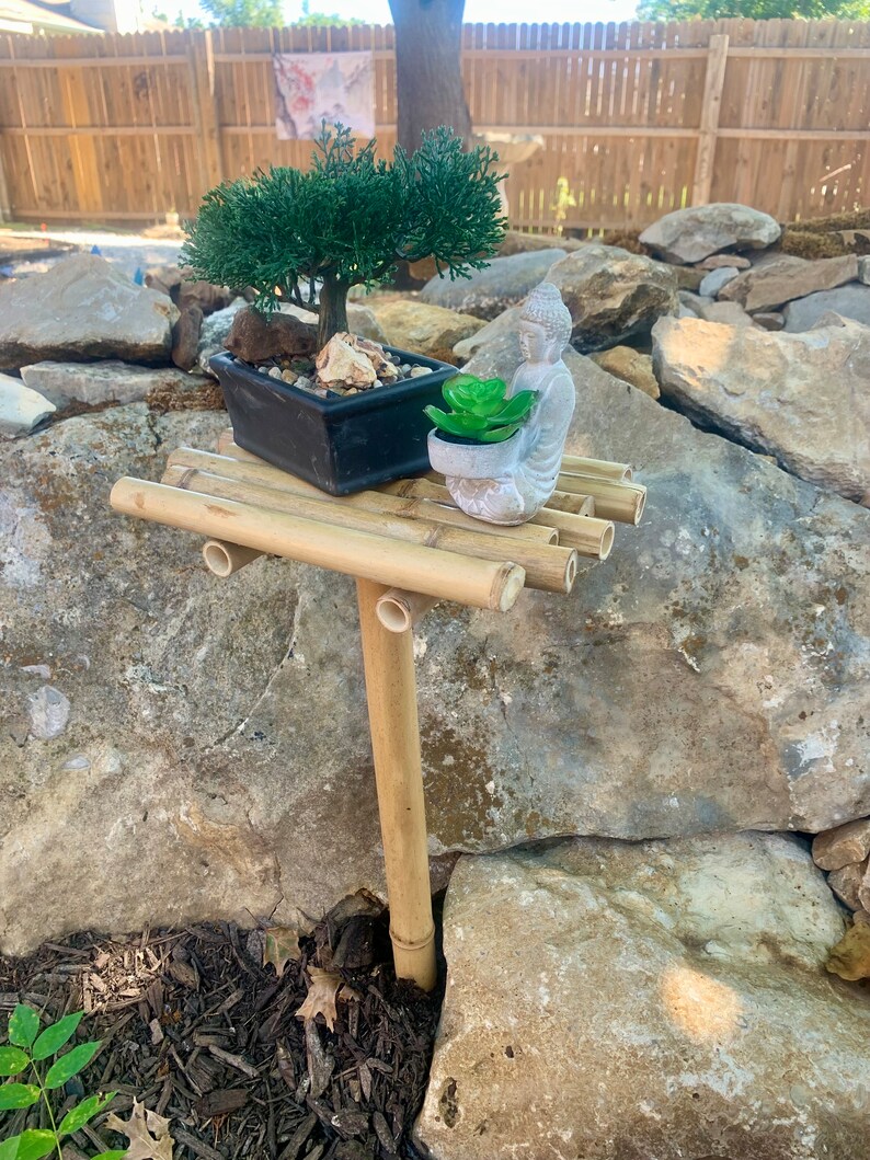 Indoor Outdoor Plant Stands Plant Holder Zen Bamboo Stands Display - Etsy