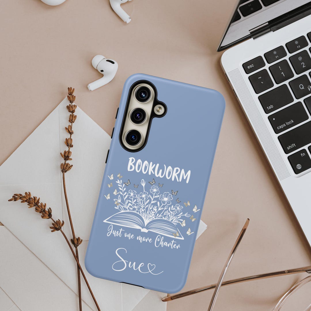 Custom Bookworm Samsung Case: Personalized Phone Cover - Etsy
