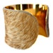 Cowhide Fur Cuff Bracelet Blonde Brindle Gold Lined by - Etsy