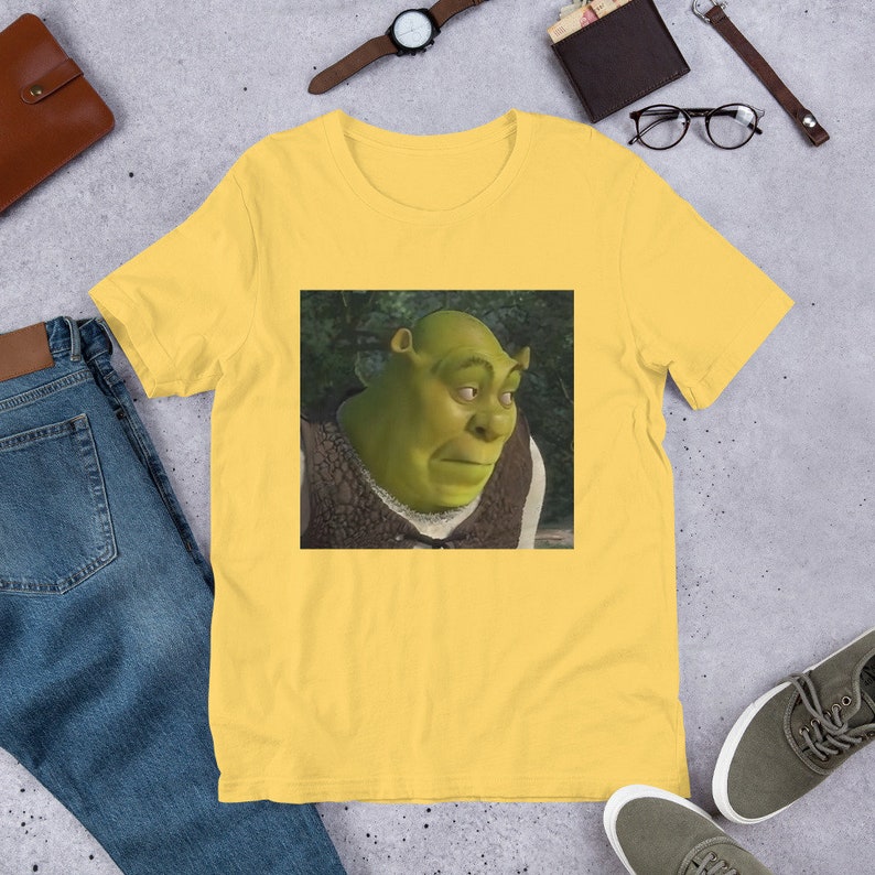 Shrek Face Prank Tshirt, Funny Meme Movie Shirt, Dank Humor Graphic ...