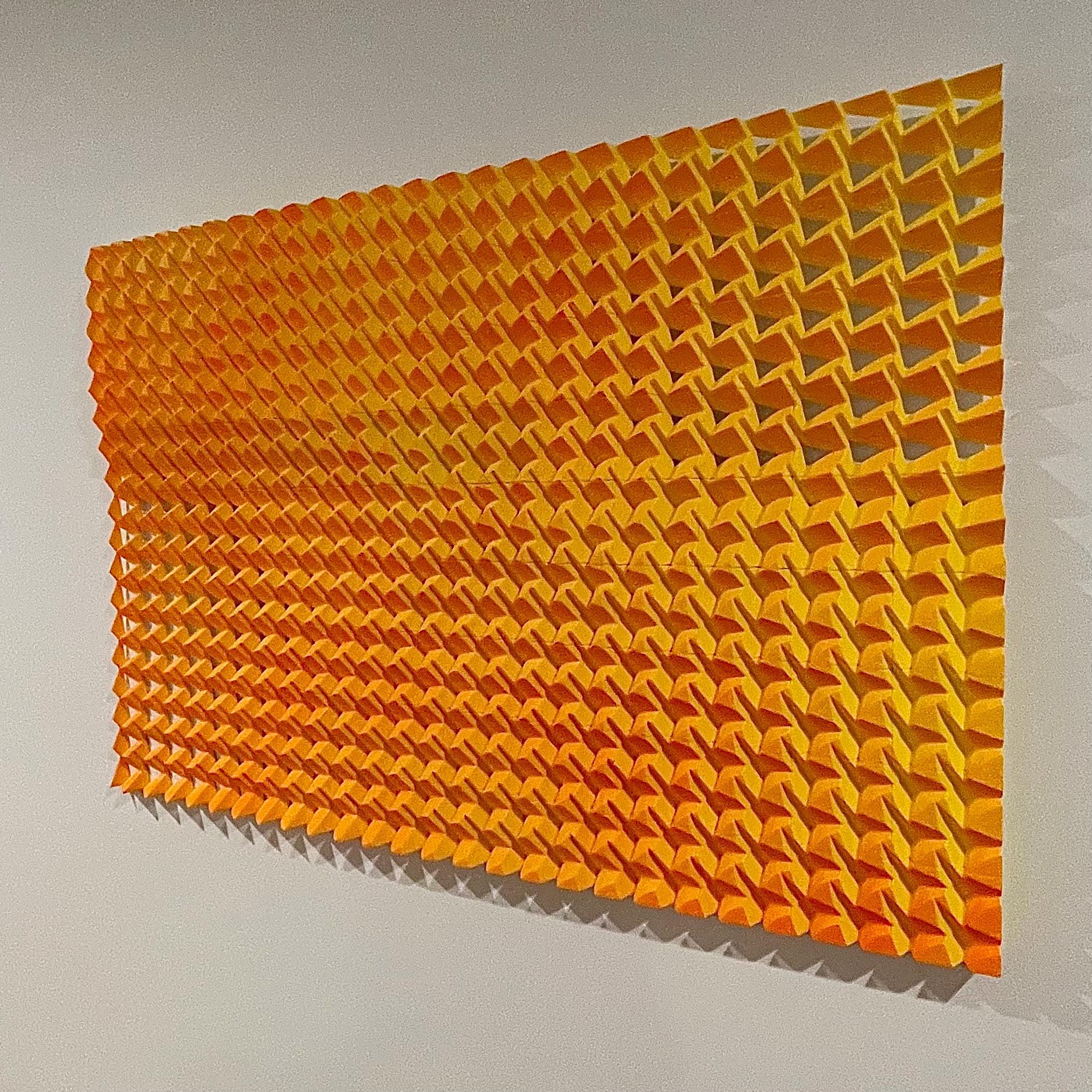 3d Printed Parametric Wall Art - Sunset Orange - Etsy