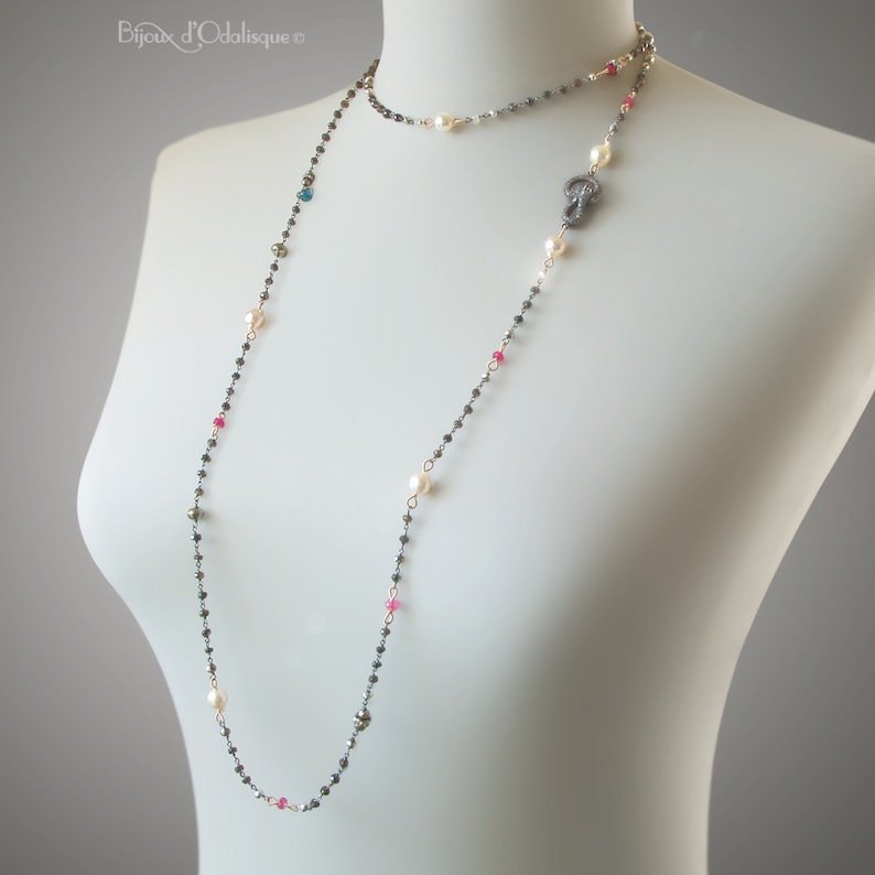 CUSTOM Made to Order - the Bellatrix Necklace! Rare Zebra Garnet, Pink ...