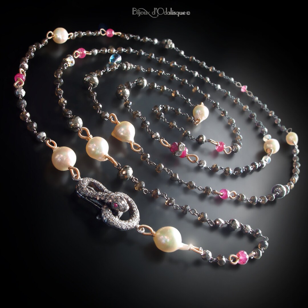 CUSTOM Made to Order the Bellatrix Necklace Rare Zebra Garnet, Pink ...