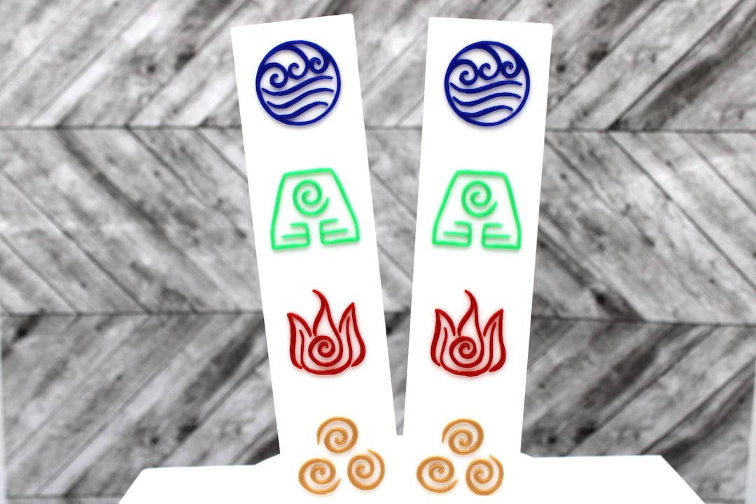 Avatar the Last Air Bender Elements Bookmark | ATLA | Custom Designed ...
