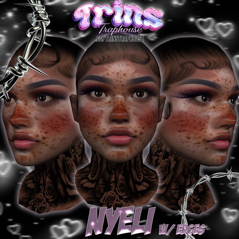 Nyeli W/ Edges | Custom Premade Fivem Face | Female | Comes With or ...