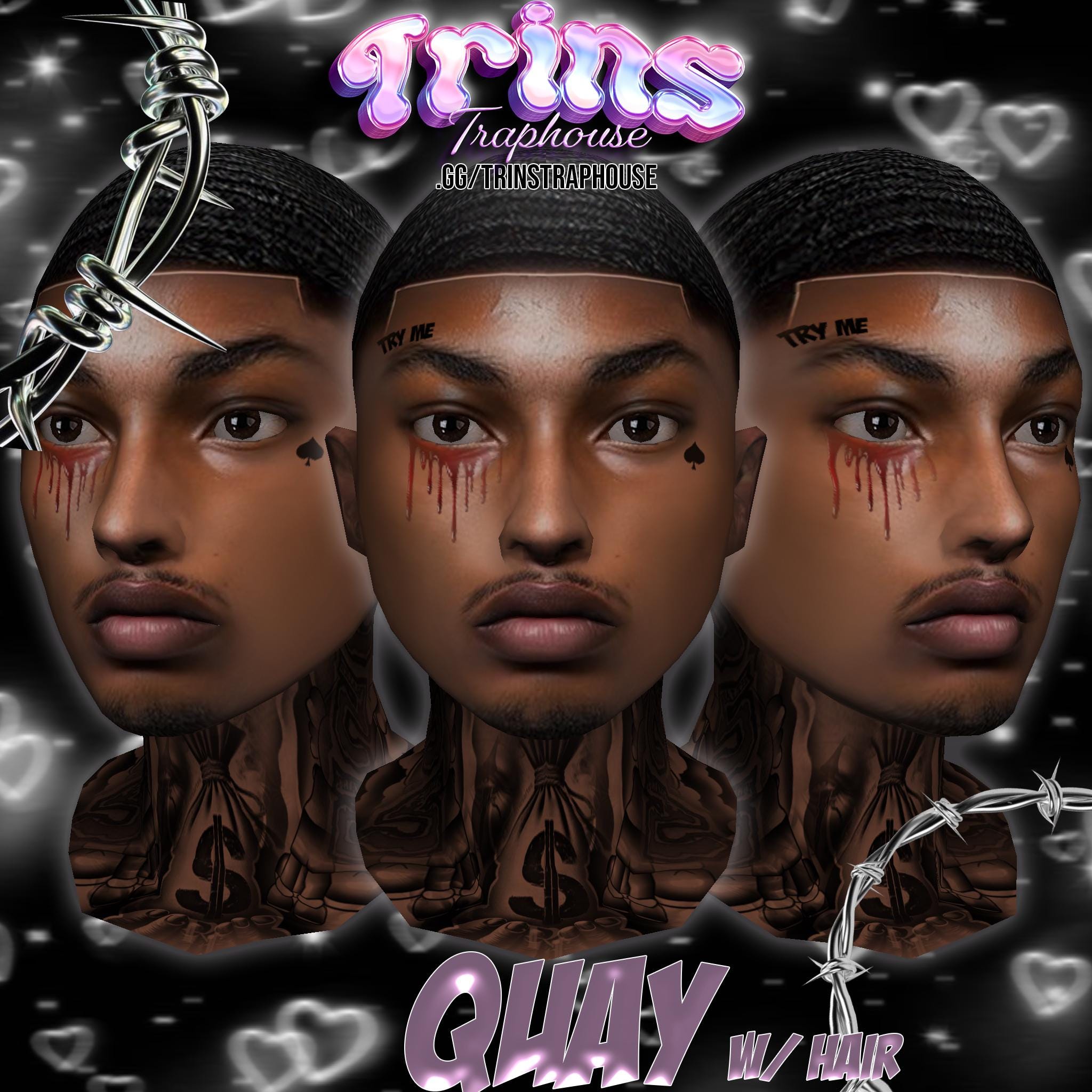 Quay Premade | Custom Fivem Face | Male W/ Tattoos | Comes With and ...