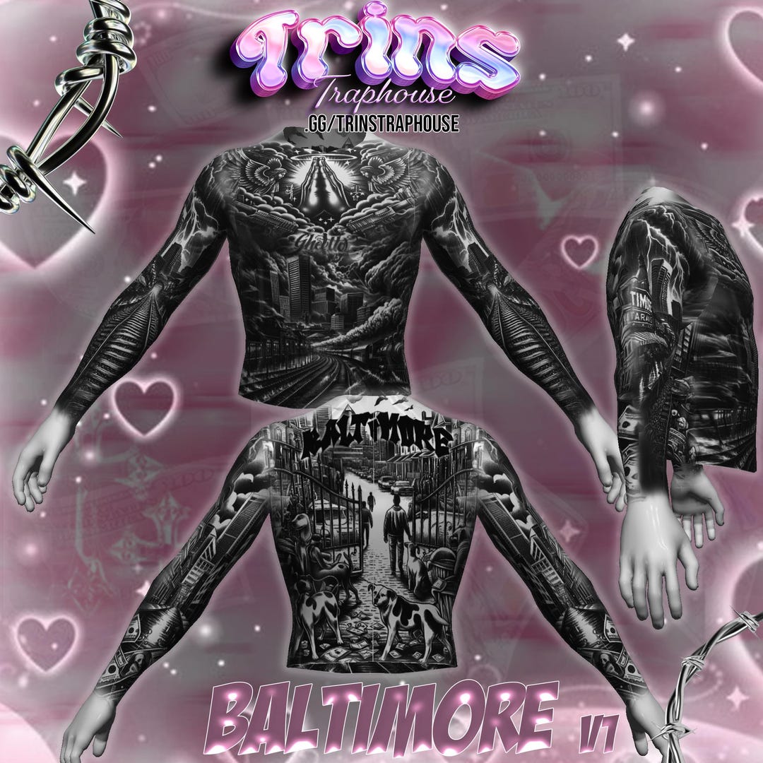 Baltimore V1 Premade | Custom Fivem Full Body Tattoo | Male - Etsy