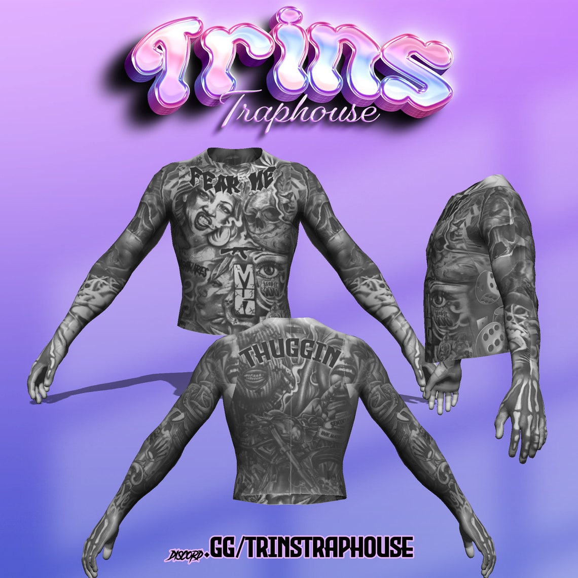 Fear Me | Custom Fivem Full Body Tattoo | Male - Etsy