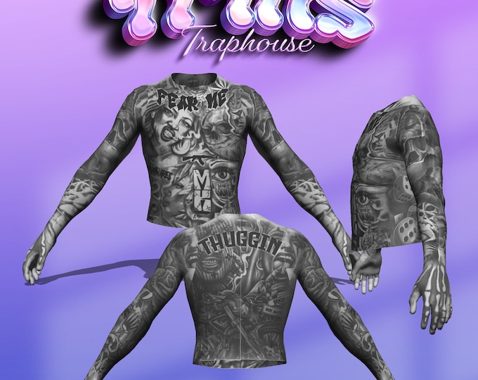 Fear Me Custom Fivem Full Body Tattoo Male - Etsy