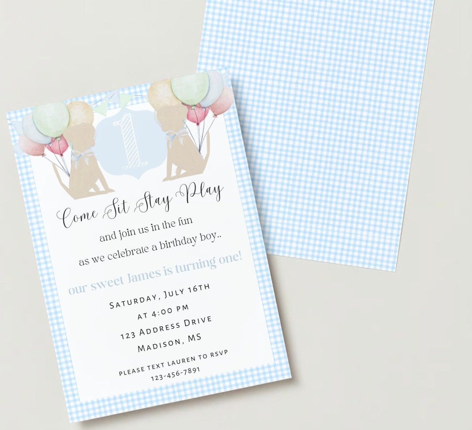Birthday Invitation – Come Sit Stay Play | Puppy Party | Snips and ...