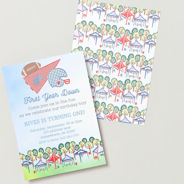 Ole Miss Football Invitation - Etsy