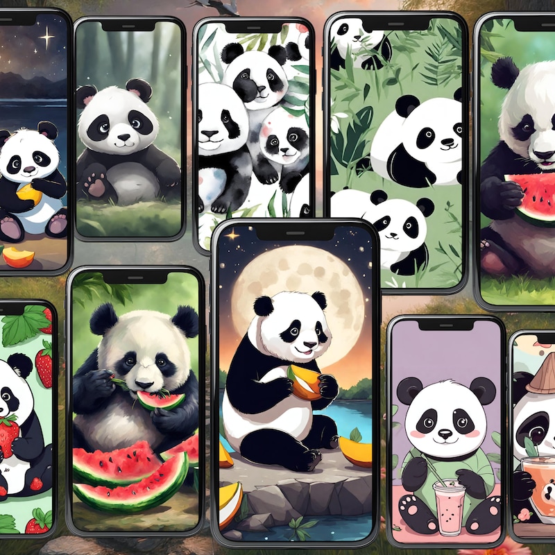 Panda Wallpaper - Etsy