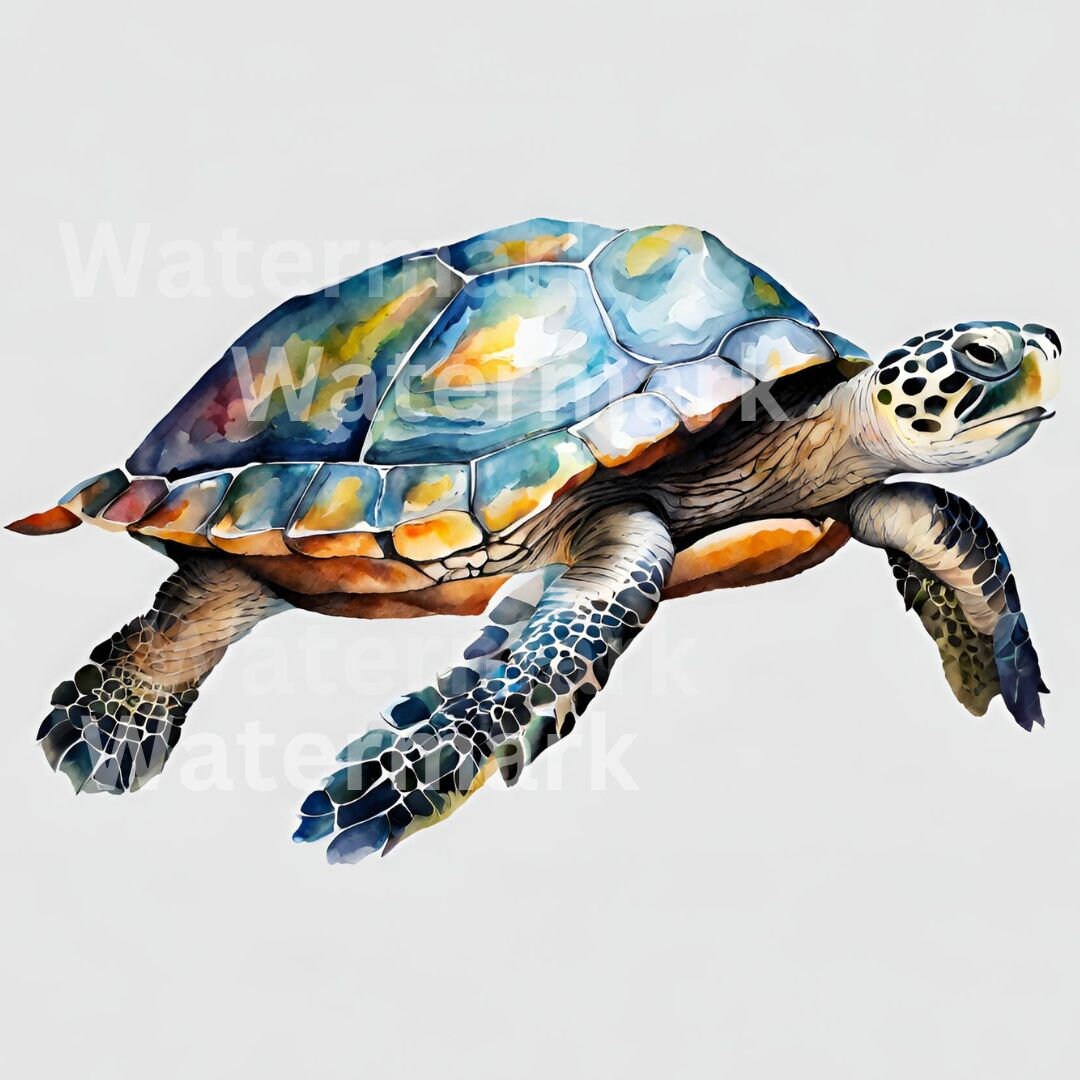 Watercolor Sea Turtle Clipart, High Quality Pngs, Transparent ...