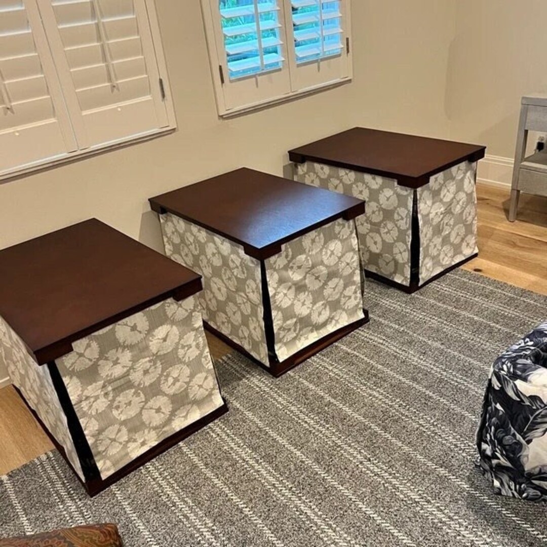 2 Colors Sand Dollar French Grey or Cello Blue Minimalist Dog Crate ...