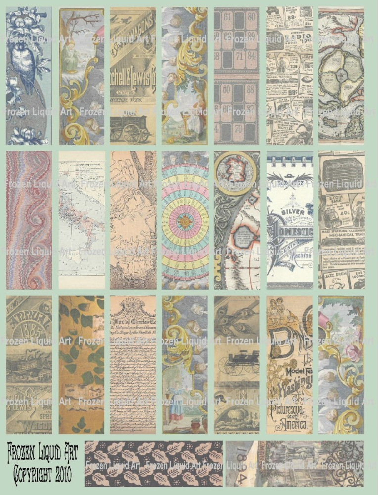 Old Paper Microscope Slide Graphics Set 1 2 Sheets Digital - Etsy