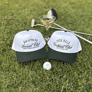 Bar After Par Social Club Snapback Hat, Embroidered Hat, Trendy Trucker ...