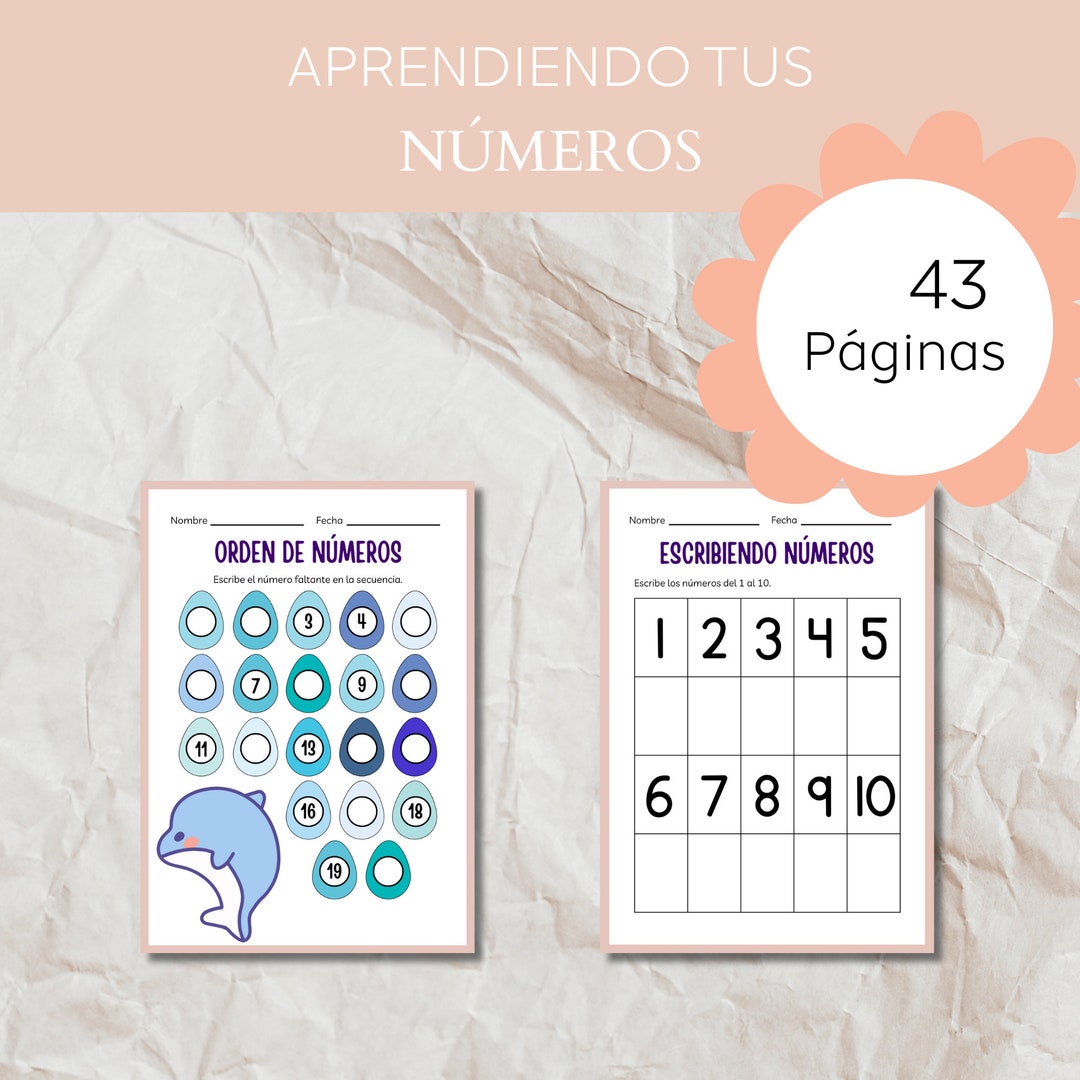 Actividad para niños de secuencias numéricas, Libro de delineado para ...