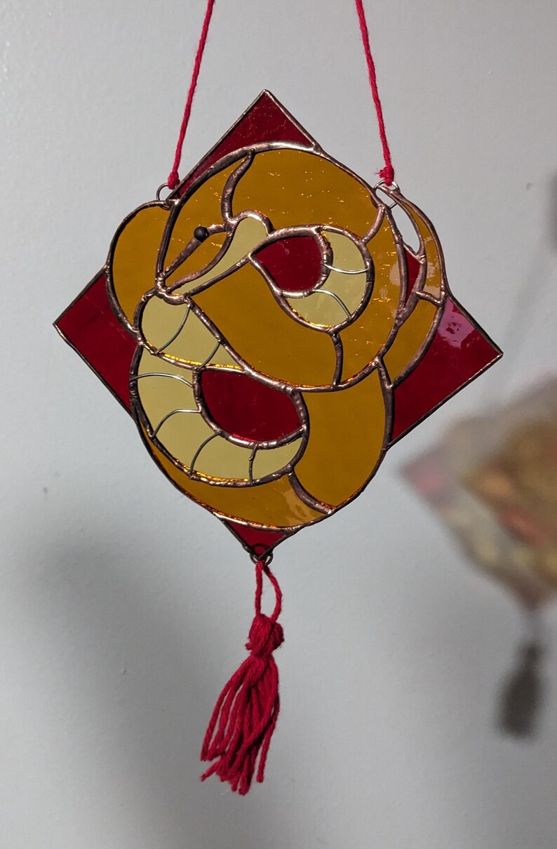 Year of the Snake Stained Glass Pattern - Digital Download - Hobby ...