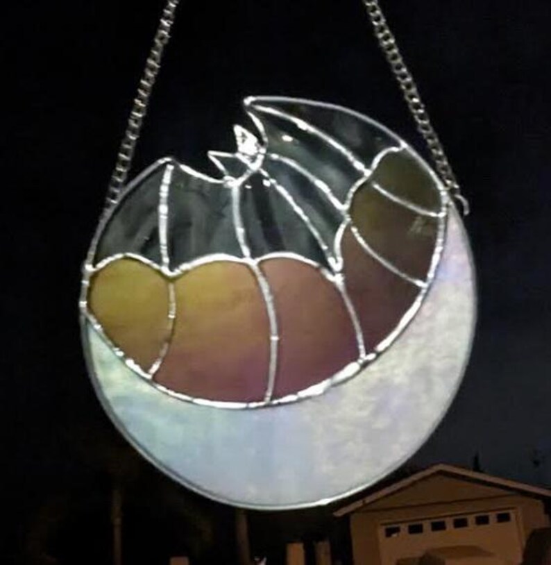 Moonlight Flight Stained Glass Pattern - Digital Download - Hobby ...