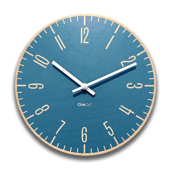 Blue Wall Clock - Etsy Australia