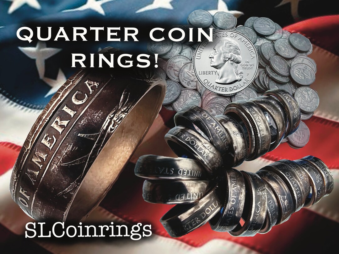 Quarter Coin Rings, Hand Crafted and Made to Order! - Etsy