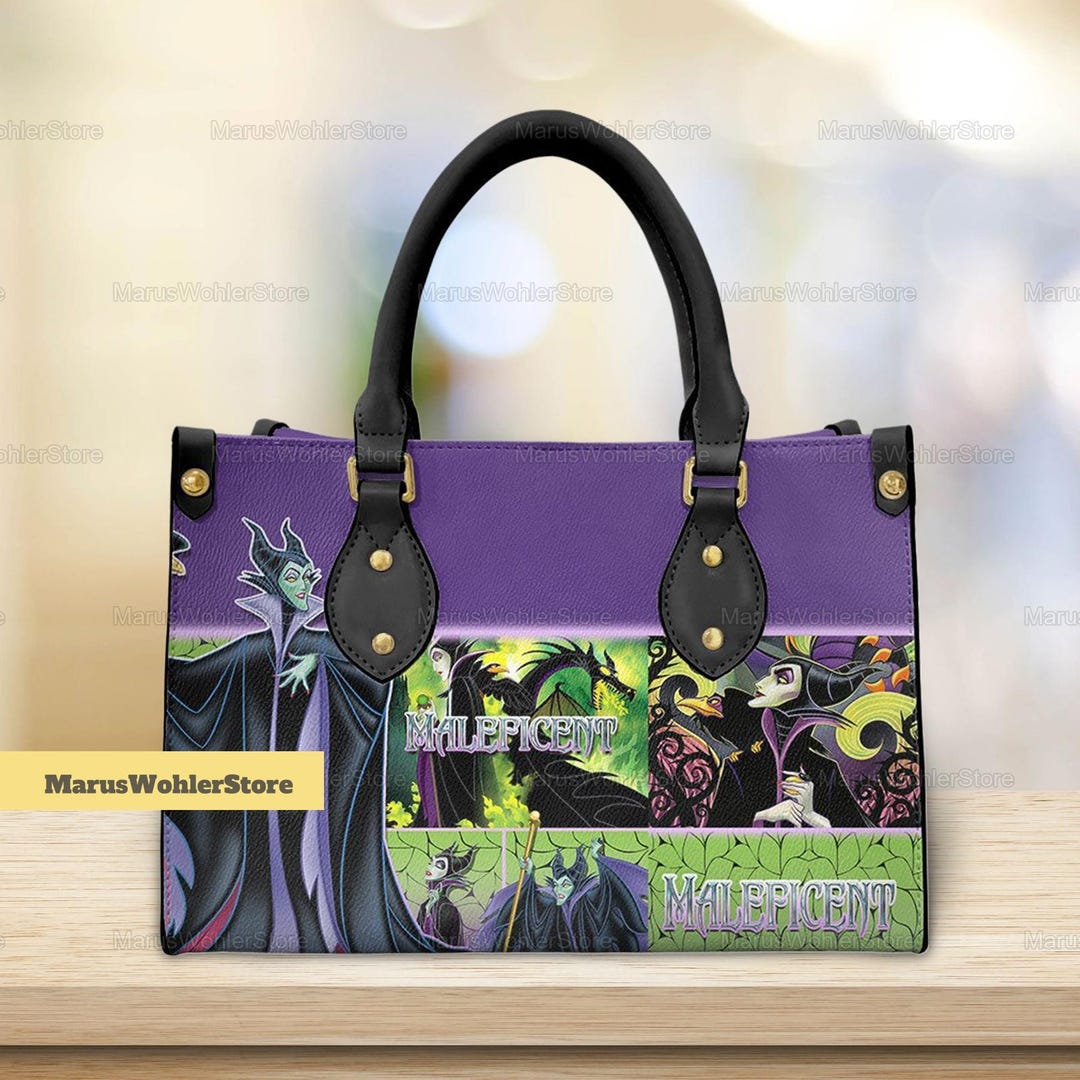 Halloween Disney Villains Leather Bag, Maleficent Women Handbag, Bad ...