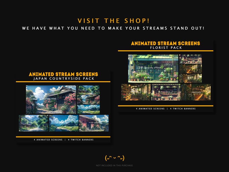 Animated Florist Vtuber Stream Screens, Twitch Banners (digital ...