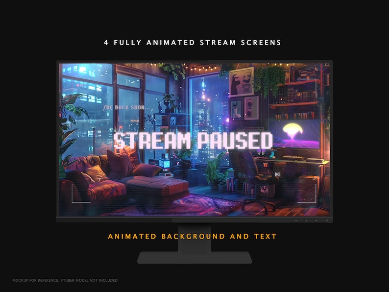 Vtuber Background, Animated Background, Zoom Background, Twitch Overlay ...