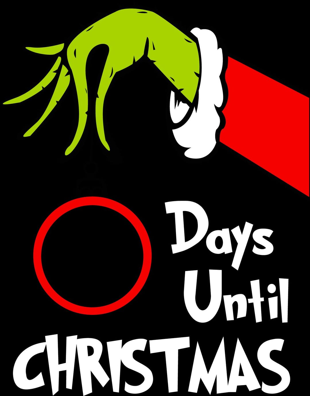 Grinch Christmas Countdown-svg - Etsy