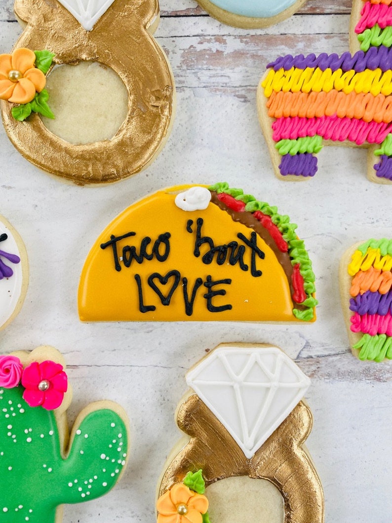 Taco 'bout Love Engagement Cookies - Etsy