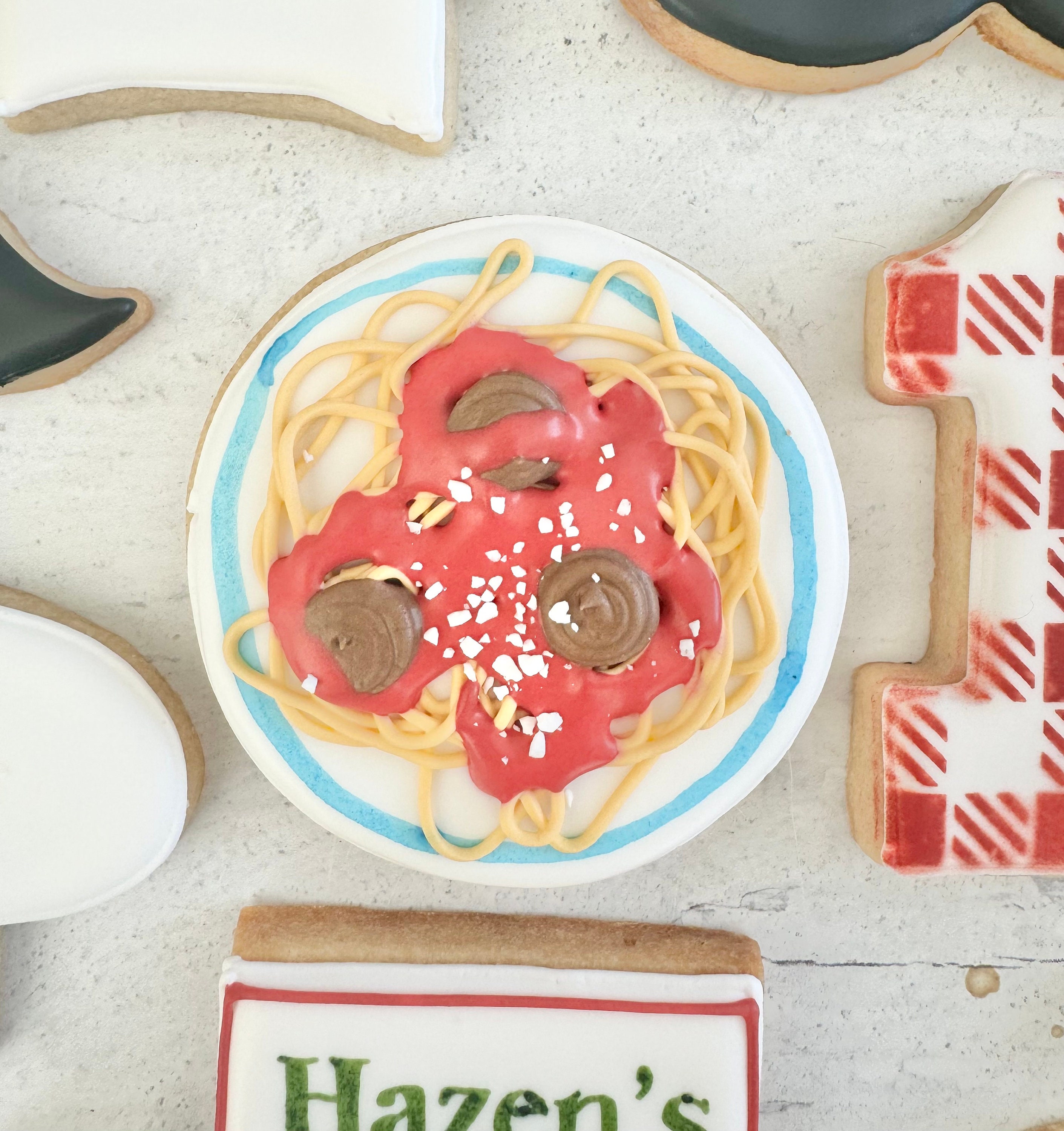Spaghetti and Meatballs Party Cookies Italian Dinner - Etsy