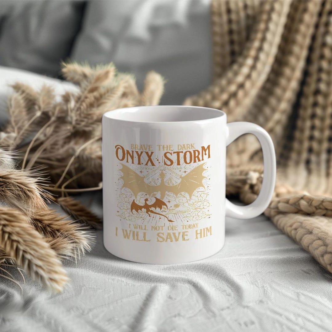 Onyx Storm Mug, Elegant Black Storm Design Cup, Unique Stormy Weather ...