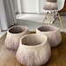 Handmade Wool Felt Pom Pom Basket: Rainbow Decor, Storage (11x7 Inches ...