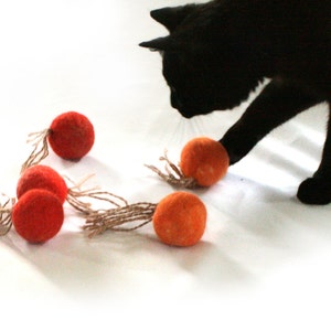 Cat Toy Chase Toy Felt Ball Wool Cat Toy Ball Cat Toy | Etsy
