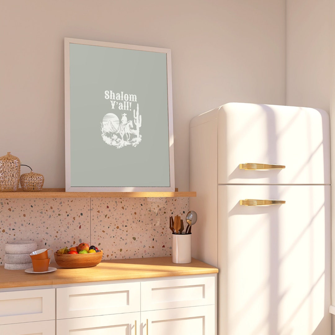 Shalom Y'all Jewish Wall Art: Shalom Sign, Shalom Wall Art, Western ...