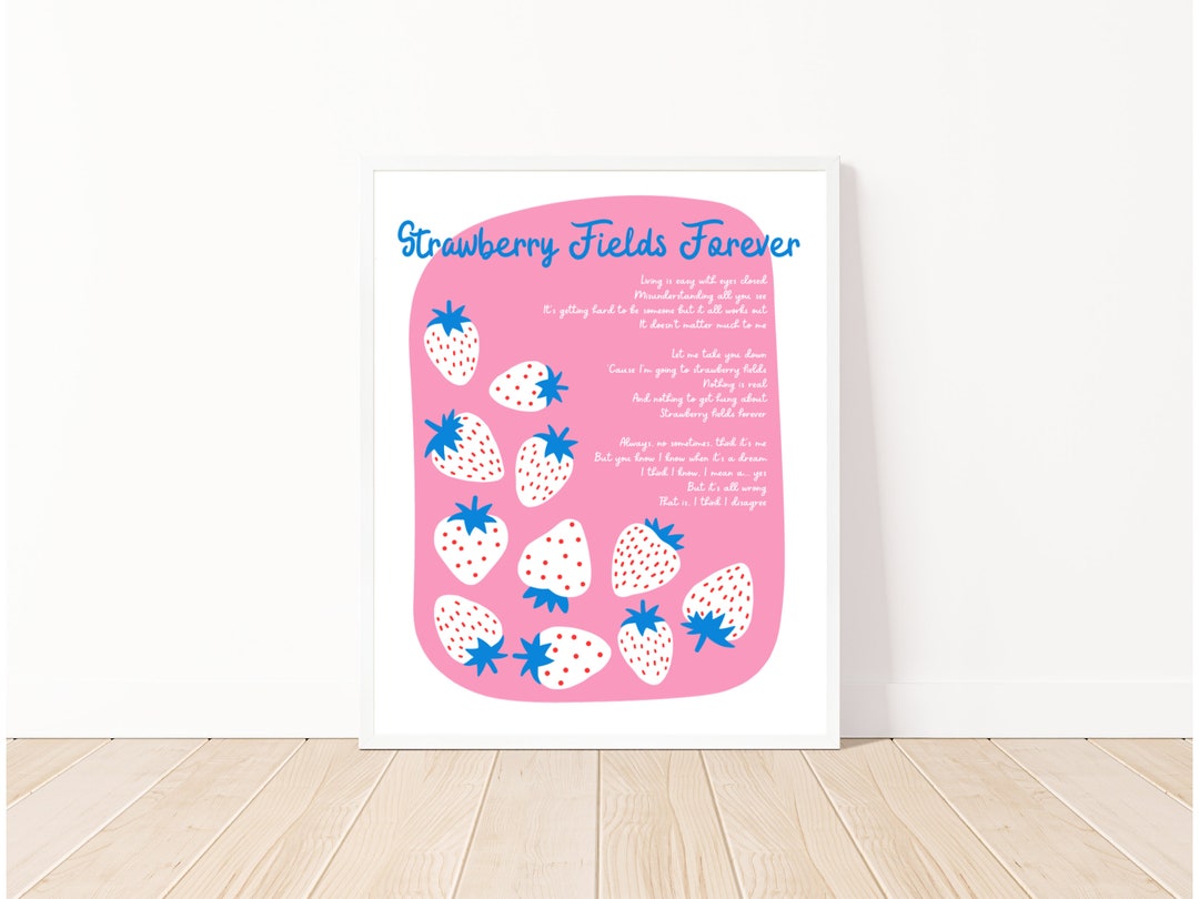 Strawberry Fields Forever Song Lyrics | the Beatles Art Print | Museum ...