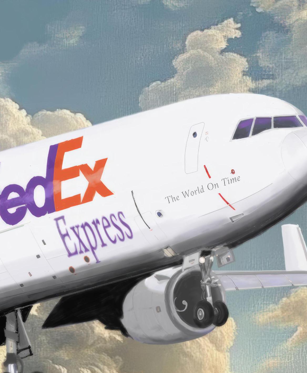 Fedex MD-11, Federal Express, Aviation, Digital Oil Painting - Etsy