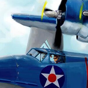 Consolidated PBY Catalina Over Pacific, Digital Painting, Aviation - Etsy