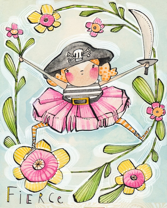 Little Girl Pirate Art
