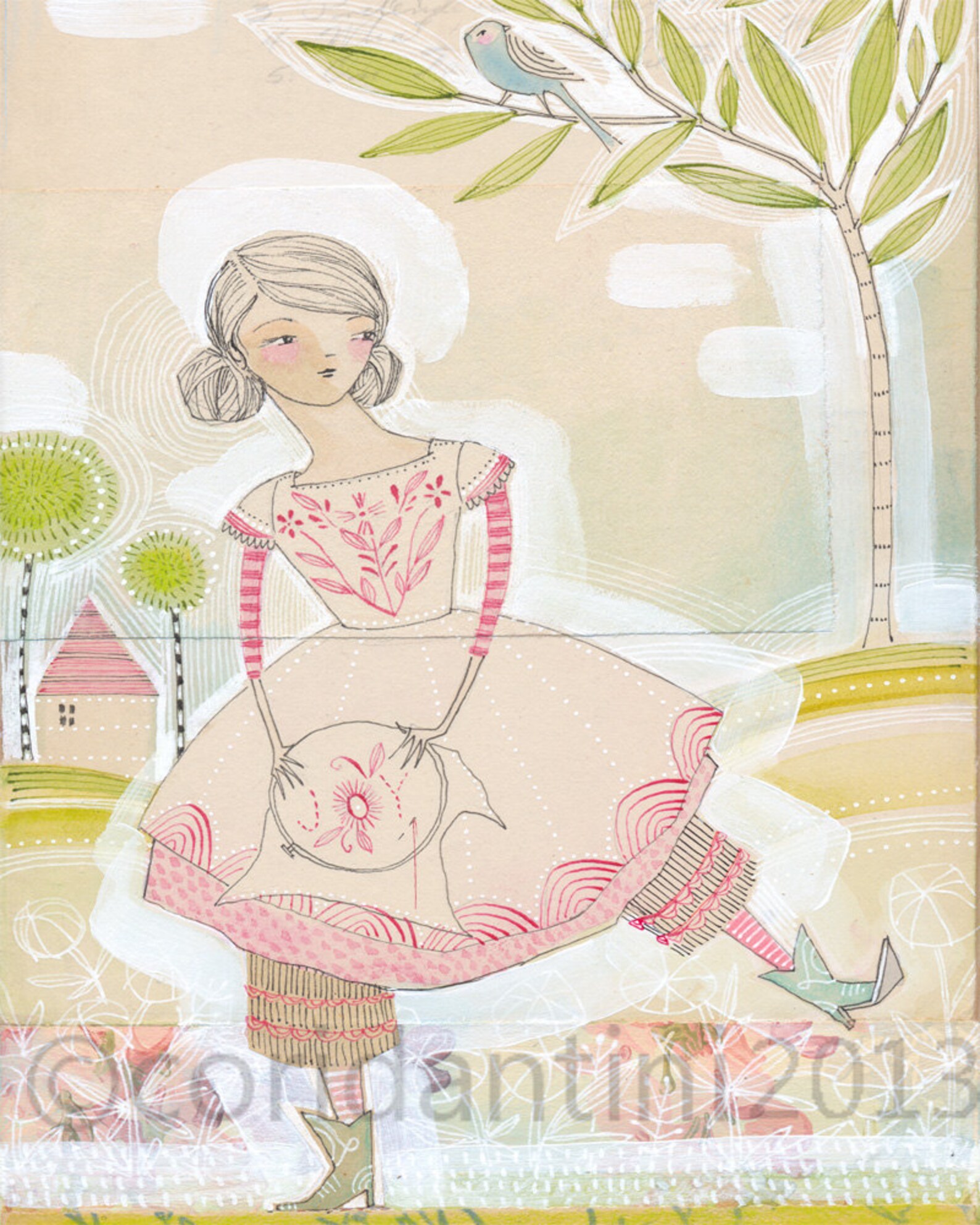 Portrait Watercolor About Sewing Limited Edition - Etsy