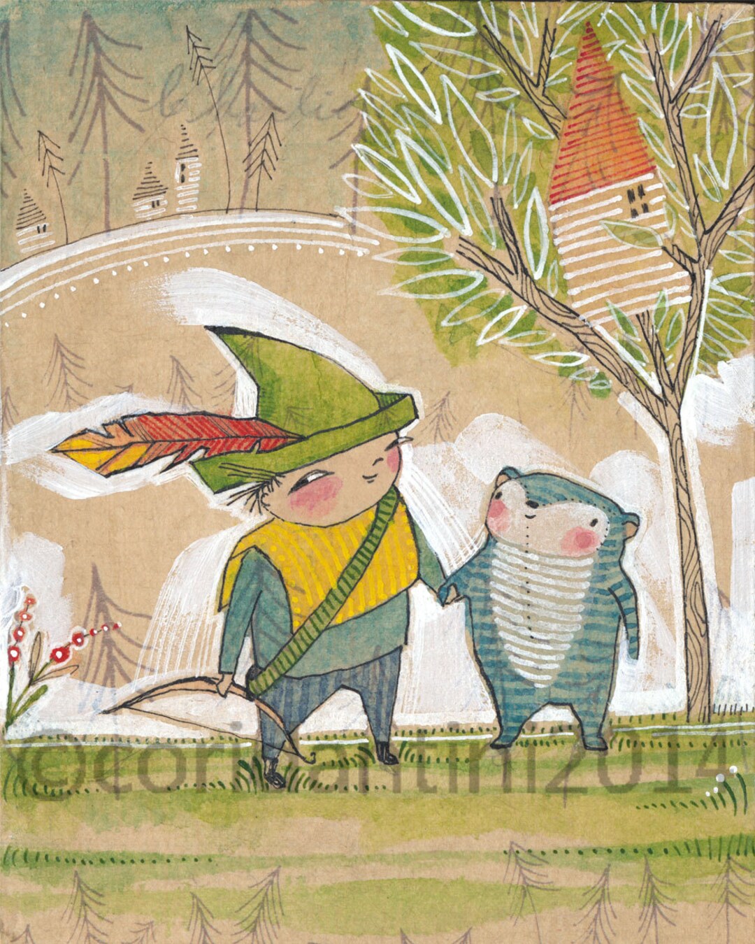 Children Art Print Peter Pan Art Good Friends Prints by Cori Dantini ...