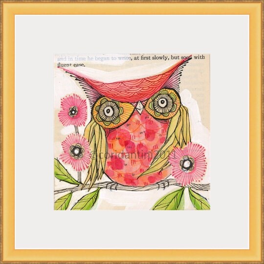 Red Owl Painting Watercolor Print Limited Edition and - Etsy