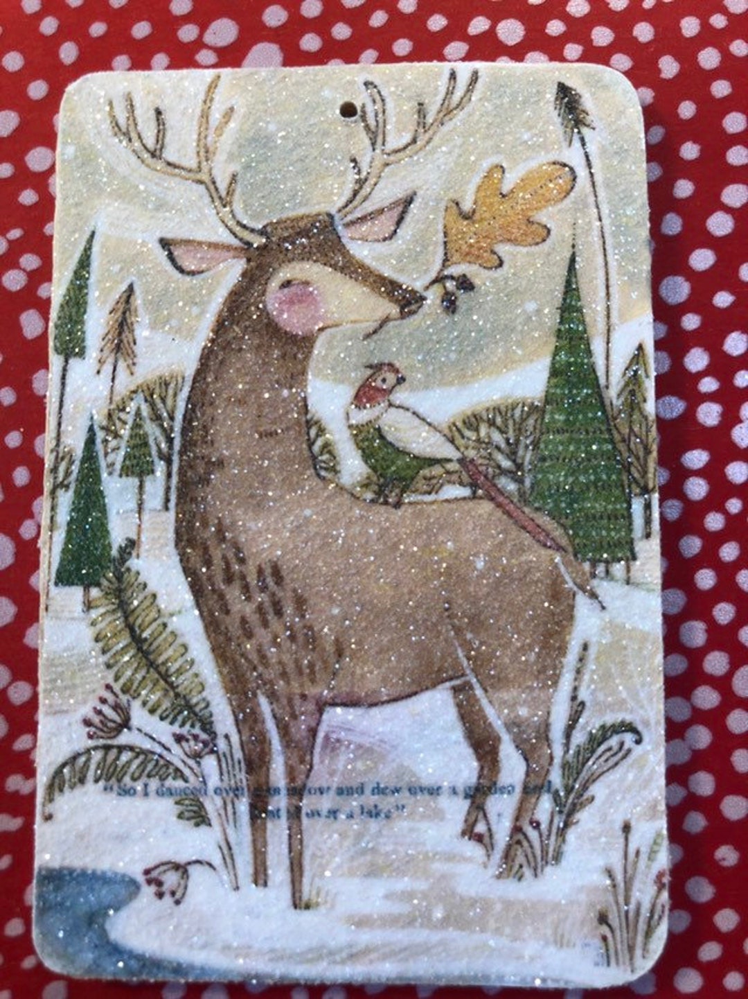 Elk and Pheasant Christmas Ornament, Cori Dantini Handmade Tree ...