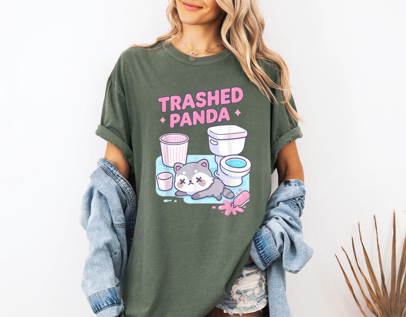 Funny Trashed Panda Racoon Gets Drunk Comfort Colors T-shirt,funny ...